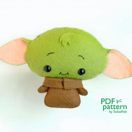 Felt Baby Alien Toy Sewing Pdf And Svg Pattern, Quick And Easy Plush ...