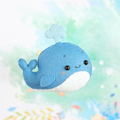 Blue Whale Toy Sewing Pdf Pattern, Felt Sea Ocean Animal Sewing ...