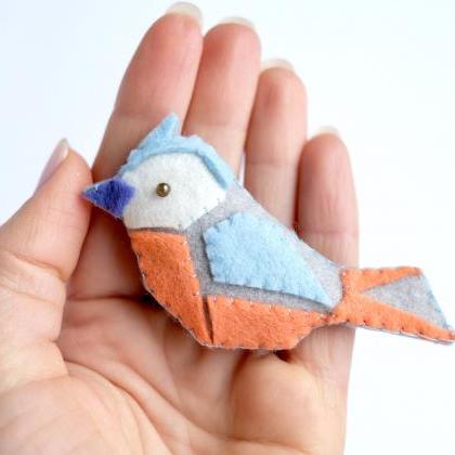 Felt Bird Toy Sewing Pdf Pattern, Felt Bird Brooch, Origami Bird ...