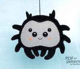 Little Spider Felt Toy PDF And SVG Patterns, Halloween Ornament ...