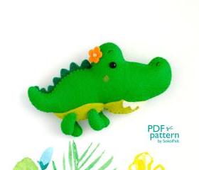 Crocodile Felt Toy Pdf And Svg Patterns, Australian Wild Animals ...