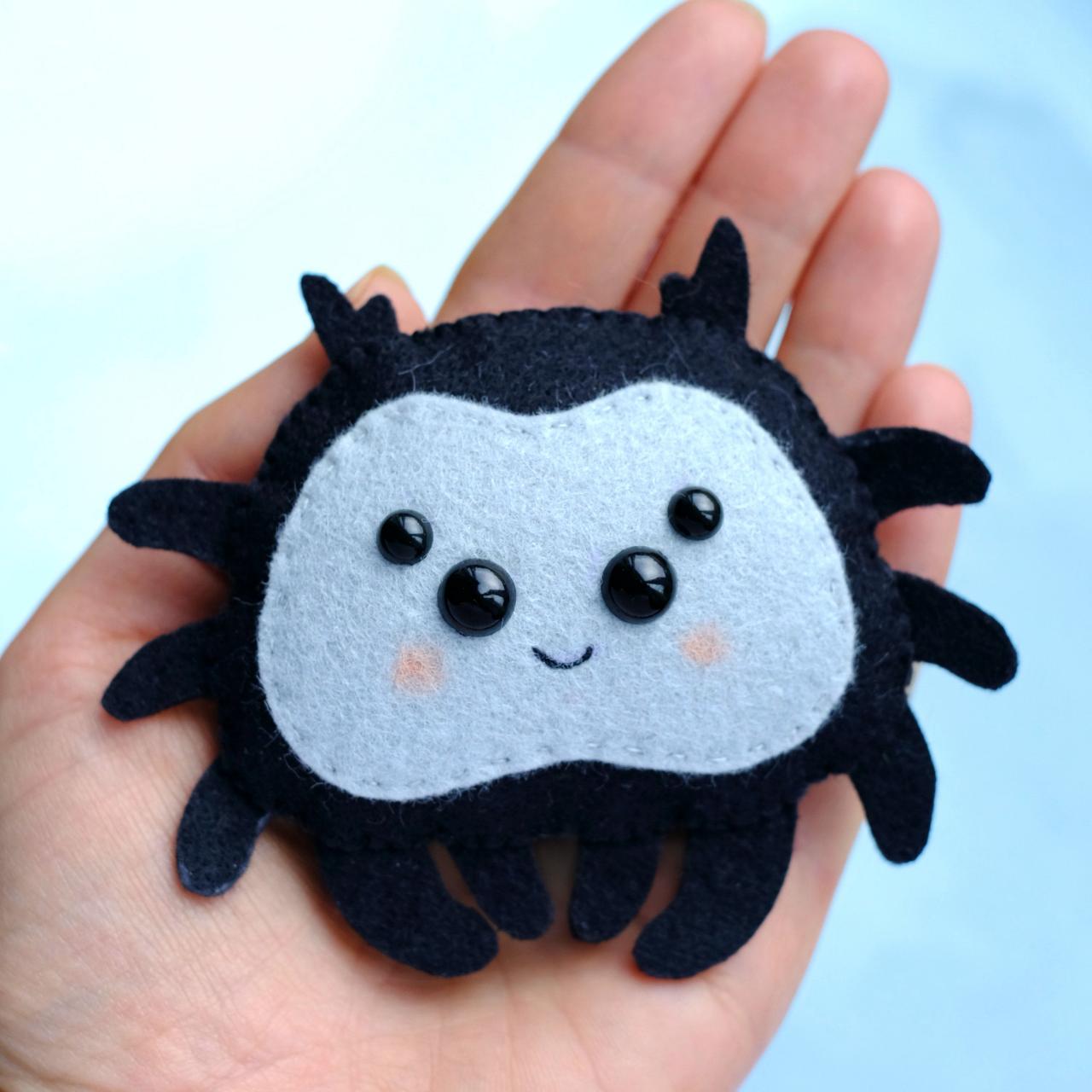 Little Spider Felt Toy Pdf And Svg Patterns, Halloween Ornament ...