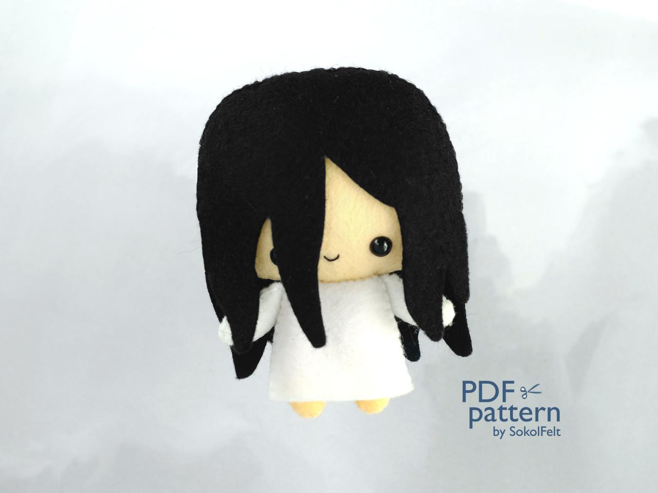 Cute Samara Morgan Toy Pdf And Svg Patterns, The Ring Movie, Sadako ...