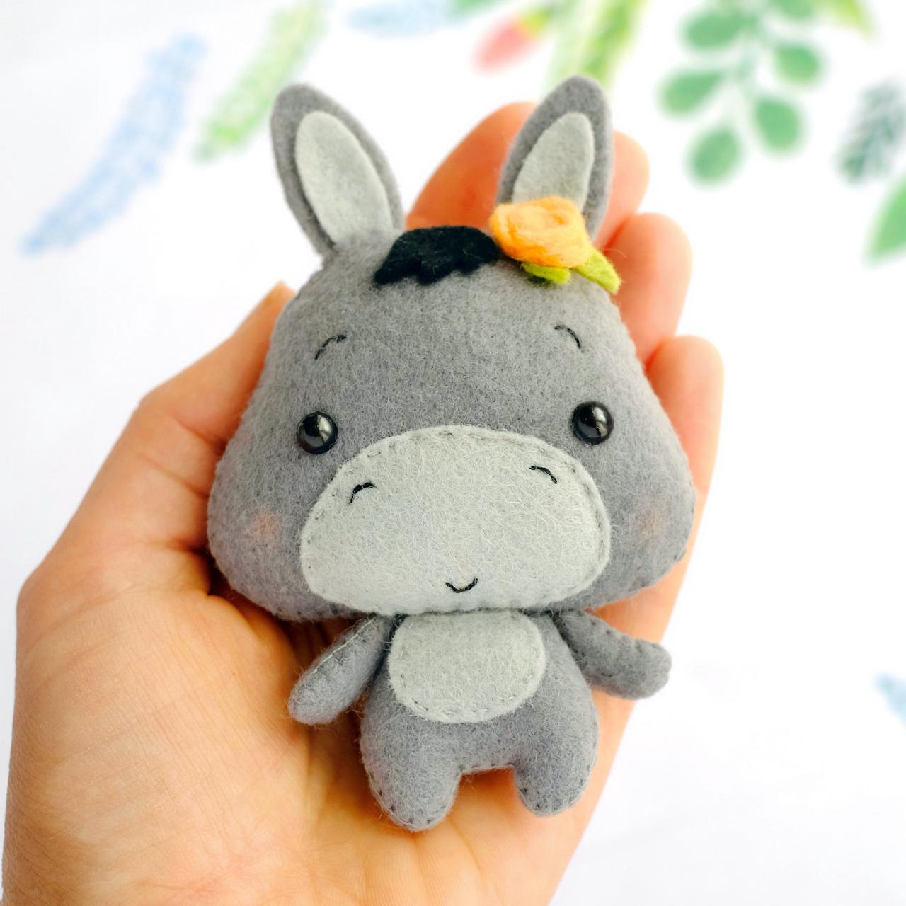 Felt Baby Donkey Toy Sewing Pdf Pattern, Cute Farm Animal, Felt Burro ...