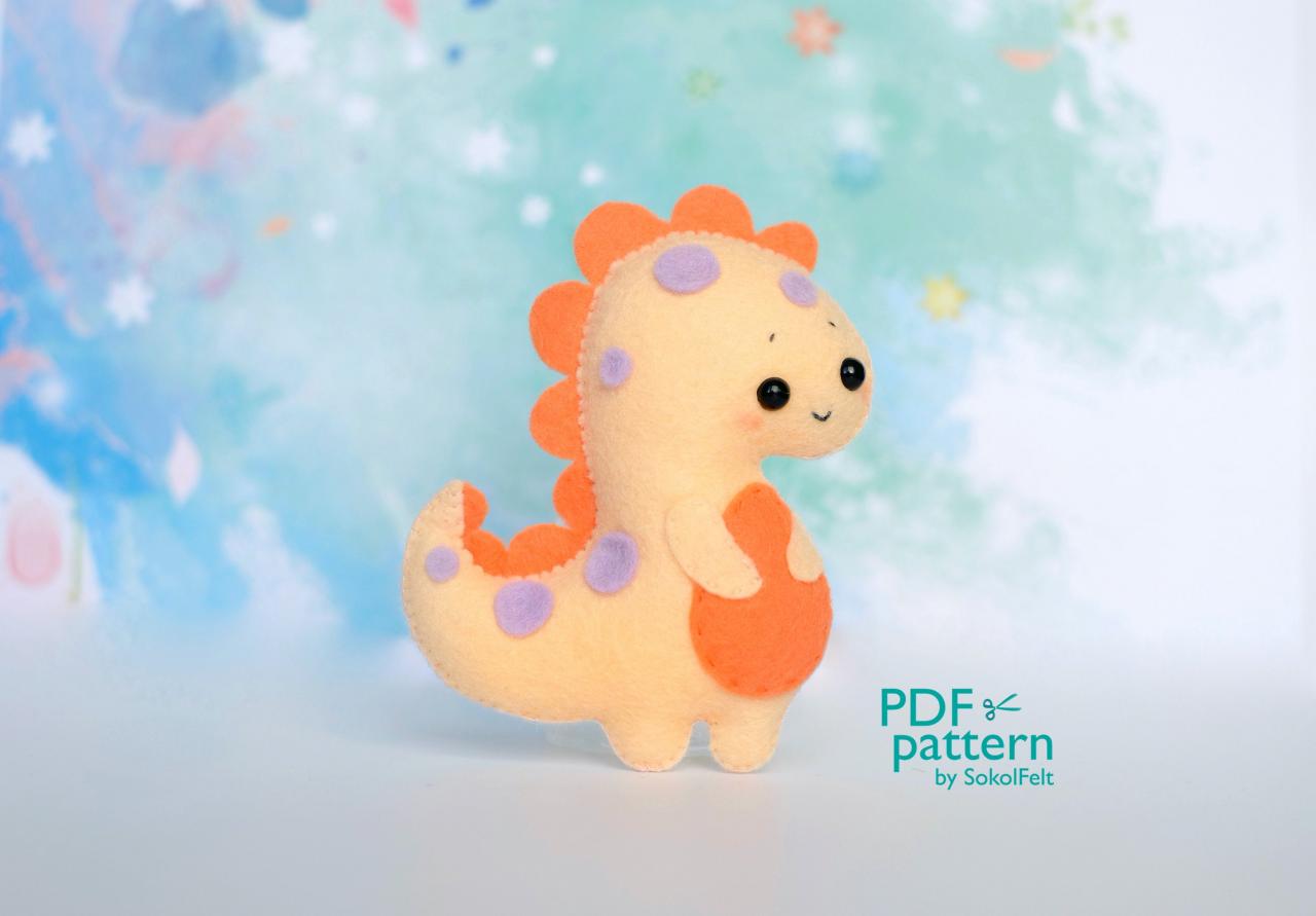 cute dinosaur plush pattern