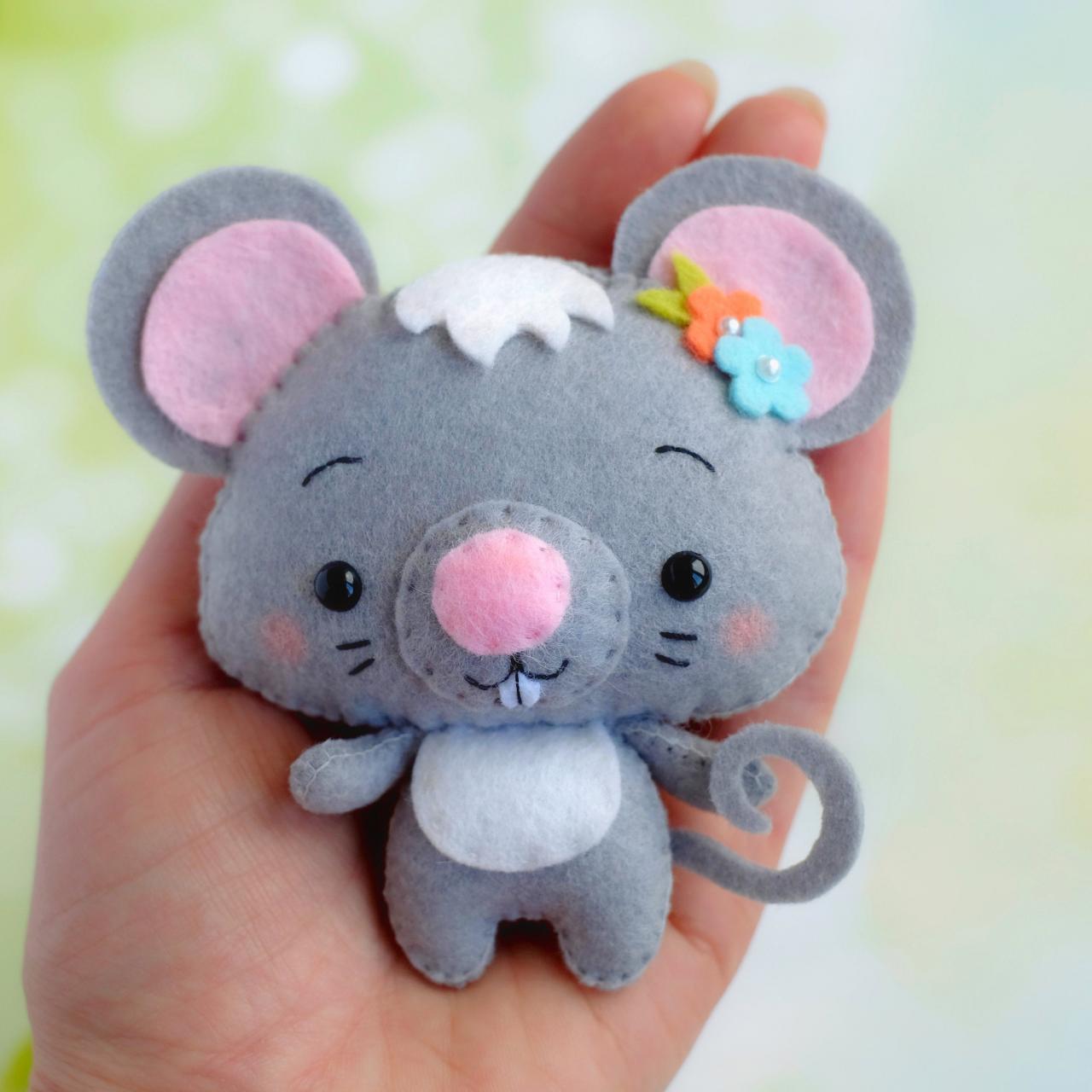 Mouse Pdf Pattern, Felt Woodland Animal Plush Toy Sewing Tutorial, Baby ...