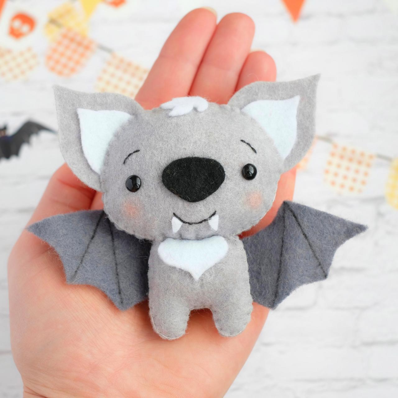 Felt Bat Toy Sewing Pdf Pattern, Diy Halloween Ornament, Felt Bat ...