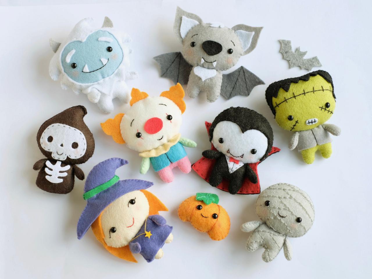 Felt Bat Toy Sewing Pdf Pattern, Diy Halloween Ornament, Felt Bat ...