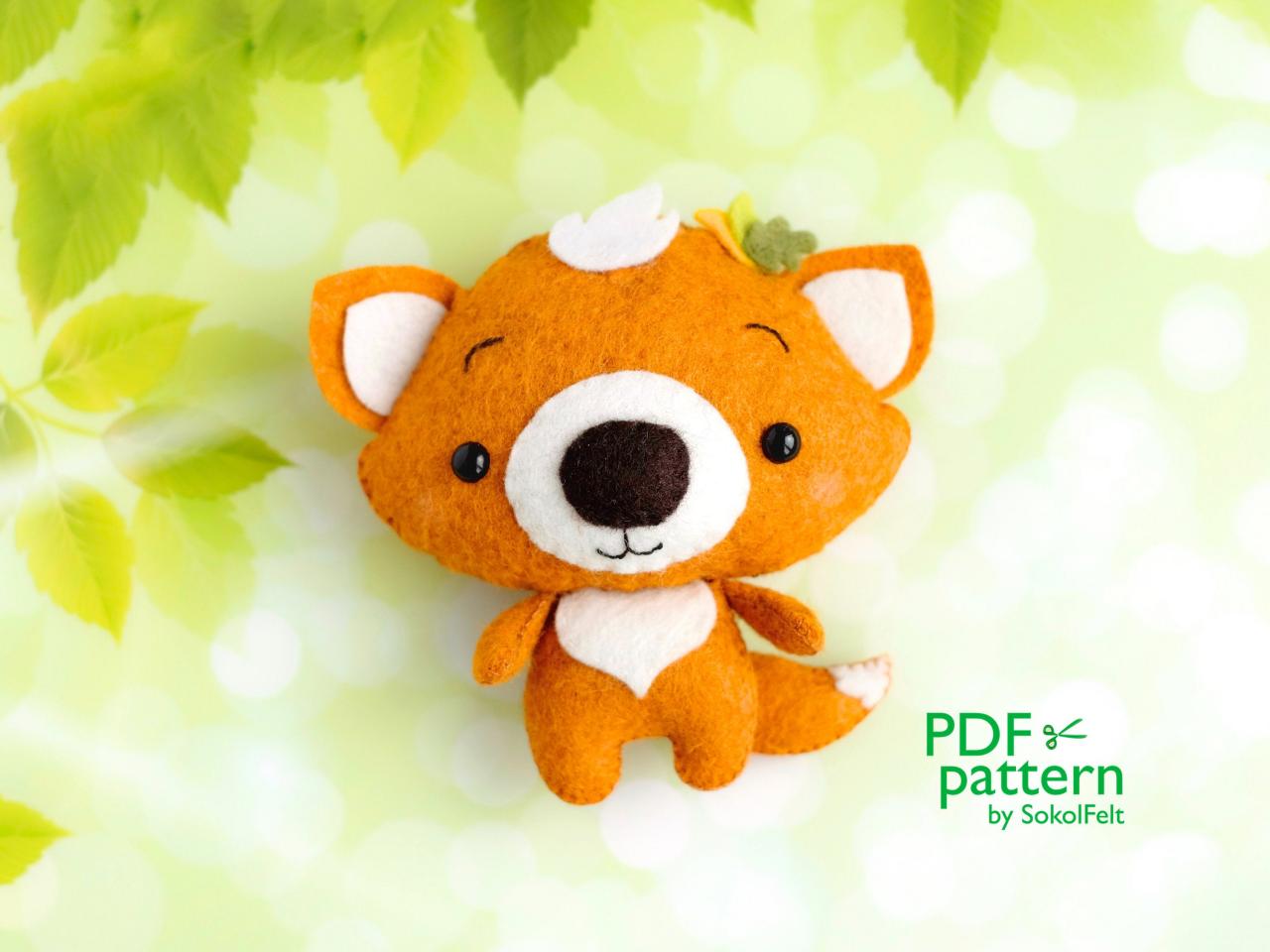 felt fox plush pattern