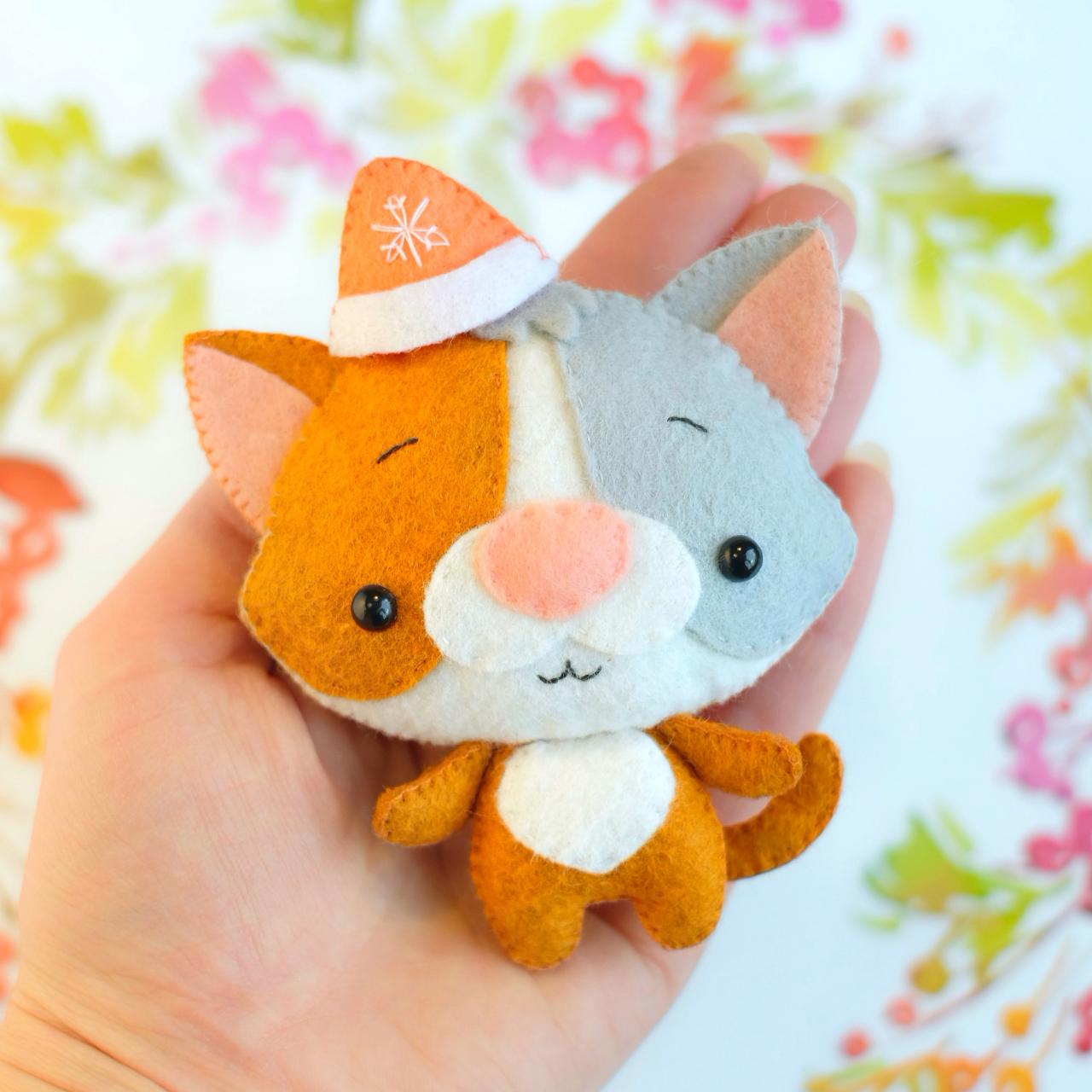 Felt Calico Cat Toy Sewing Pdf Pattern, Tricolor Kitty Softie Diy ...