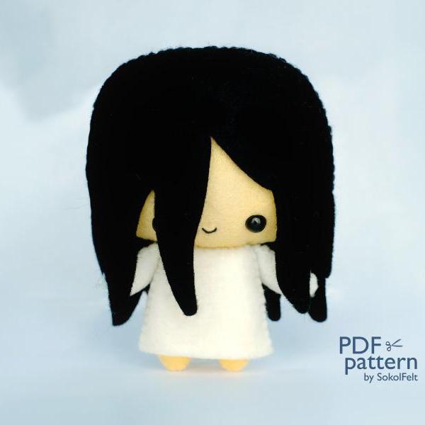 Cute Samara Morgan Toy Pdf And Svg Patterns, The Ring Movie, Sadako ...