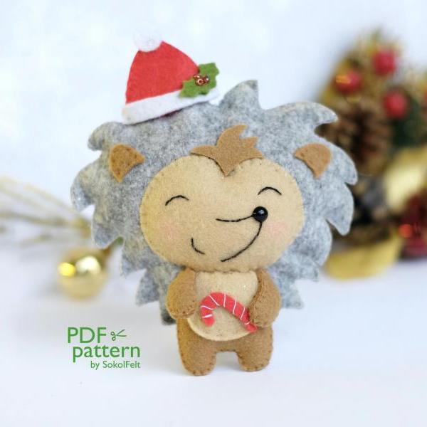 Felt Hedgehog Toy Sewing Pdf Pattern, Felt Woodland Animal Pattern ...