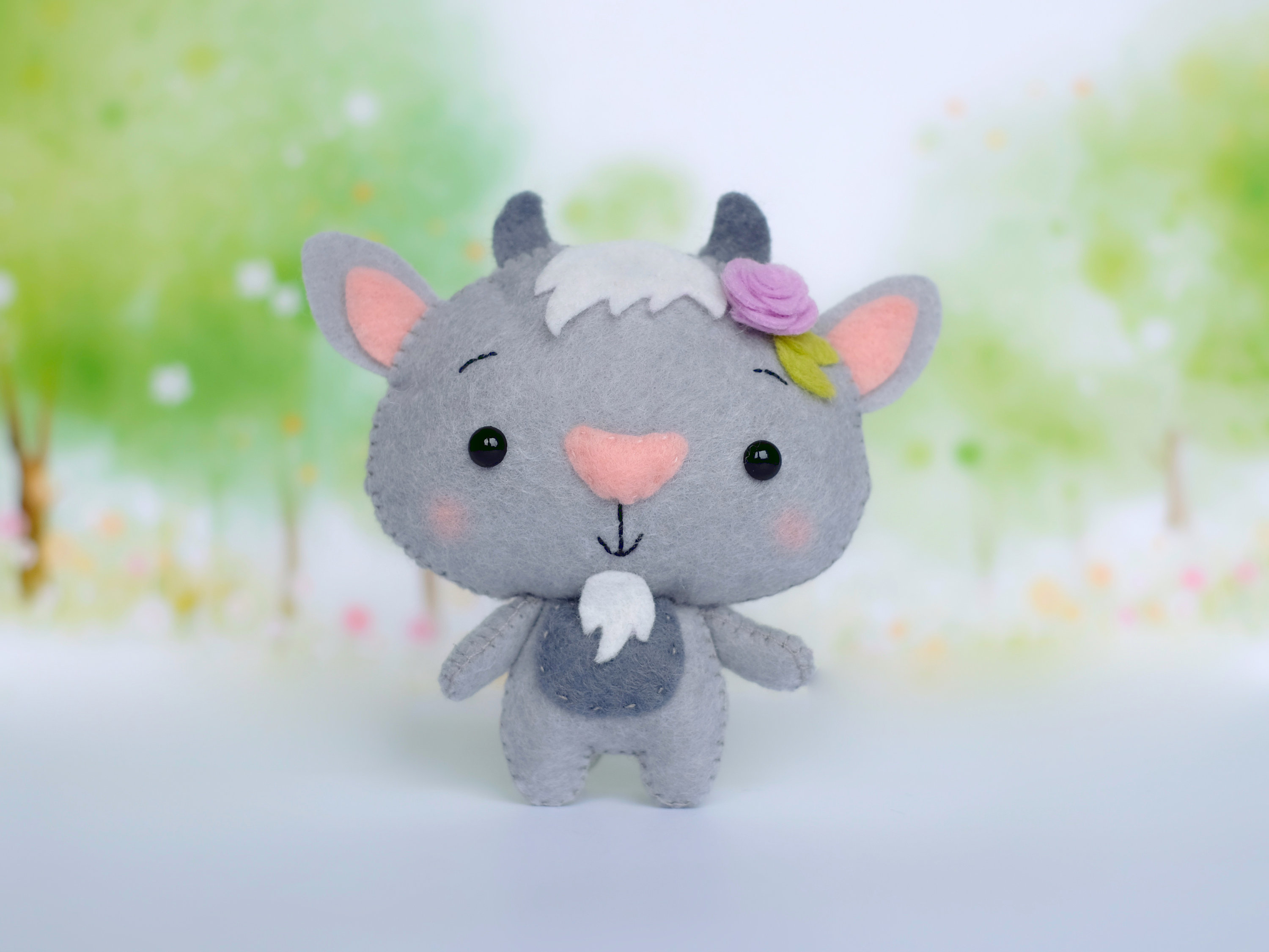 Felt Baby Goat Toy Sewing Pdf Pattern, Cute Farm Animal, Felt Kid ...