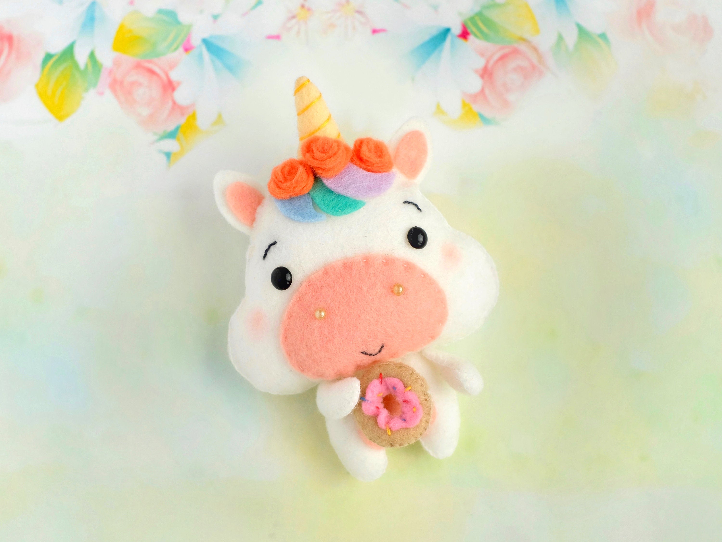 Felt Baby Unicorn Toy Pdf And Svg Pattern, Chubby Unicorn Sewing ...