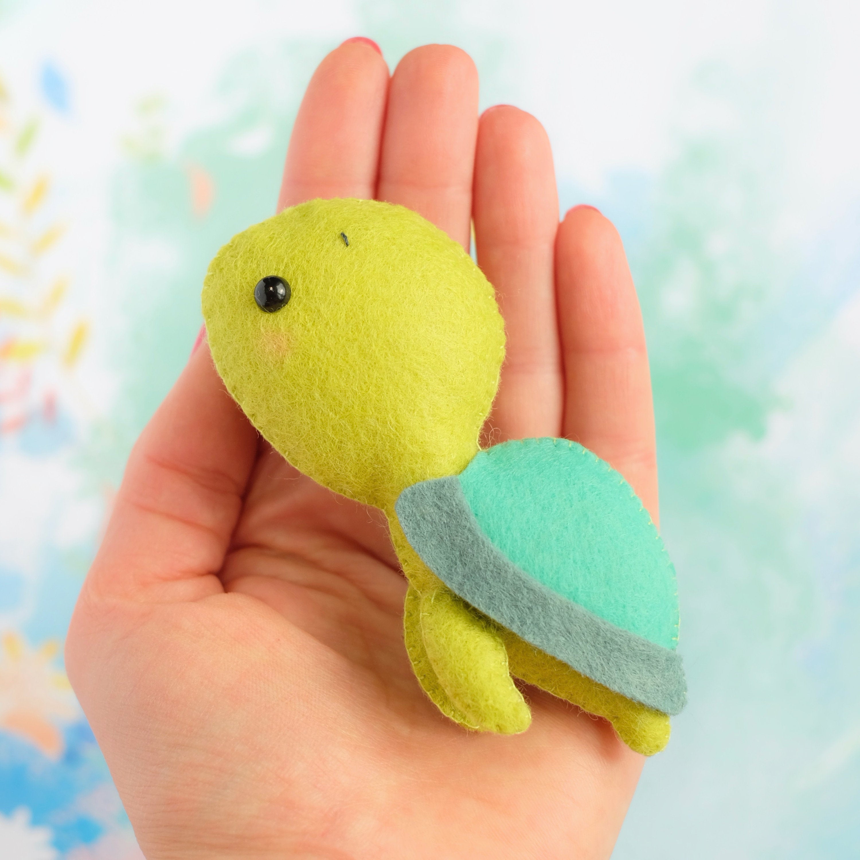 Sea Turtle Toy Sewing Pdf Pattern, Felt Sea Ocean Animal Sewing ...