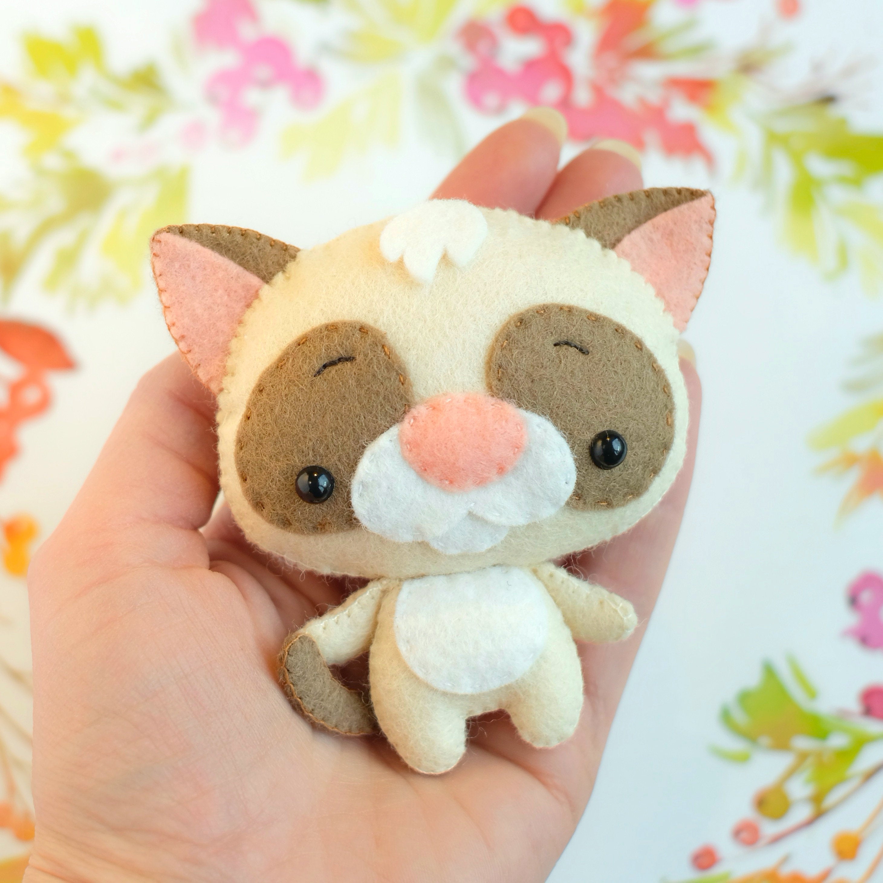 Set Of 3 Felt Cat Toy Sewing Pdf And Svg Patterns, Persian, Ragdoll And ...