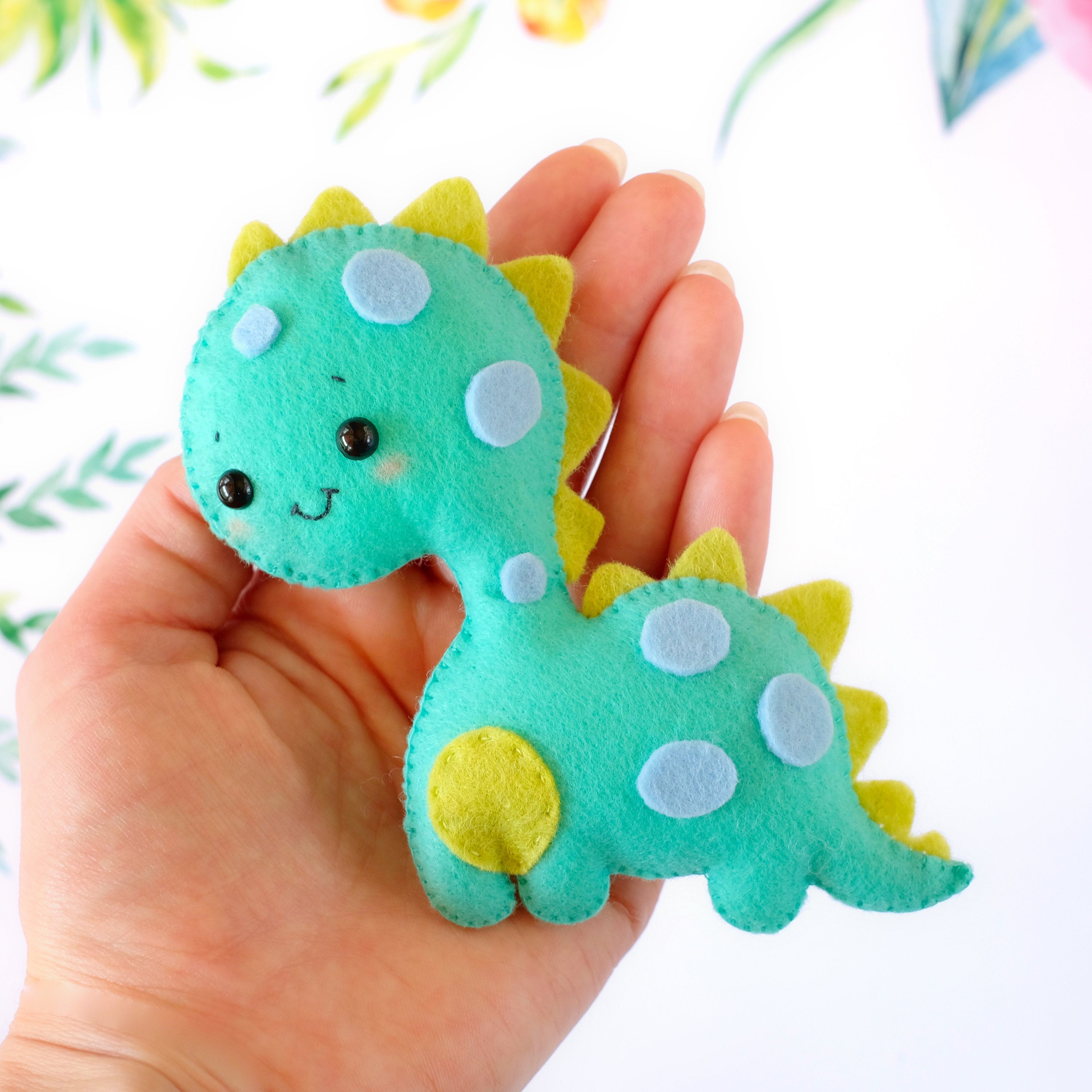 Felt Brontosaurus Dinosaur Sewing Pdf Pattern, Cute Dino Toy Sewing ...