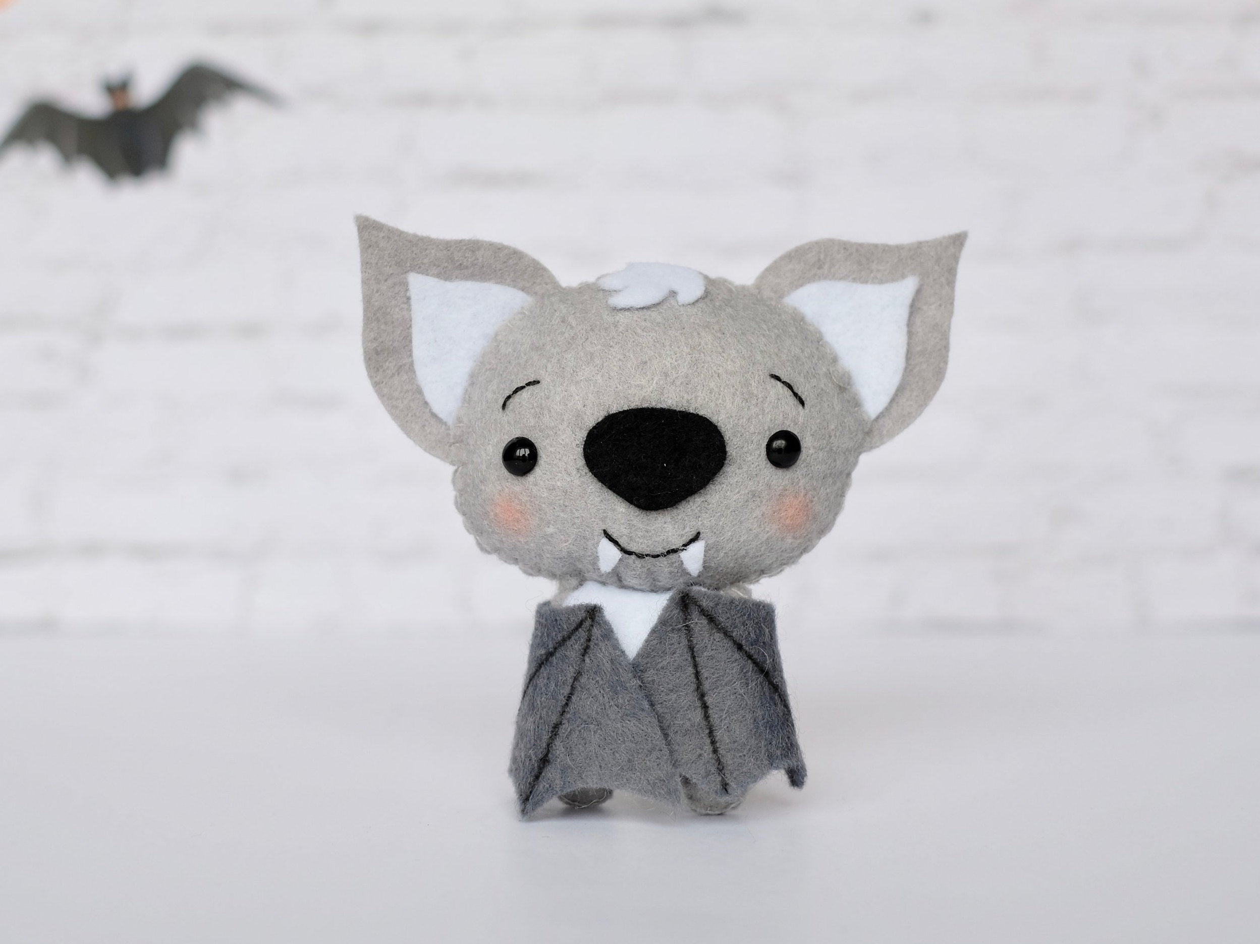 Felt Bat Toy Sewing Pdf Pattern, Diy Halloween Ornament, Felt Bat ...