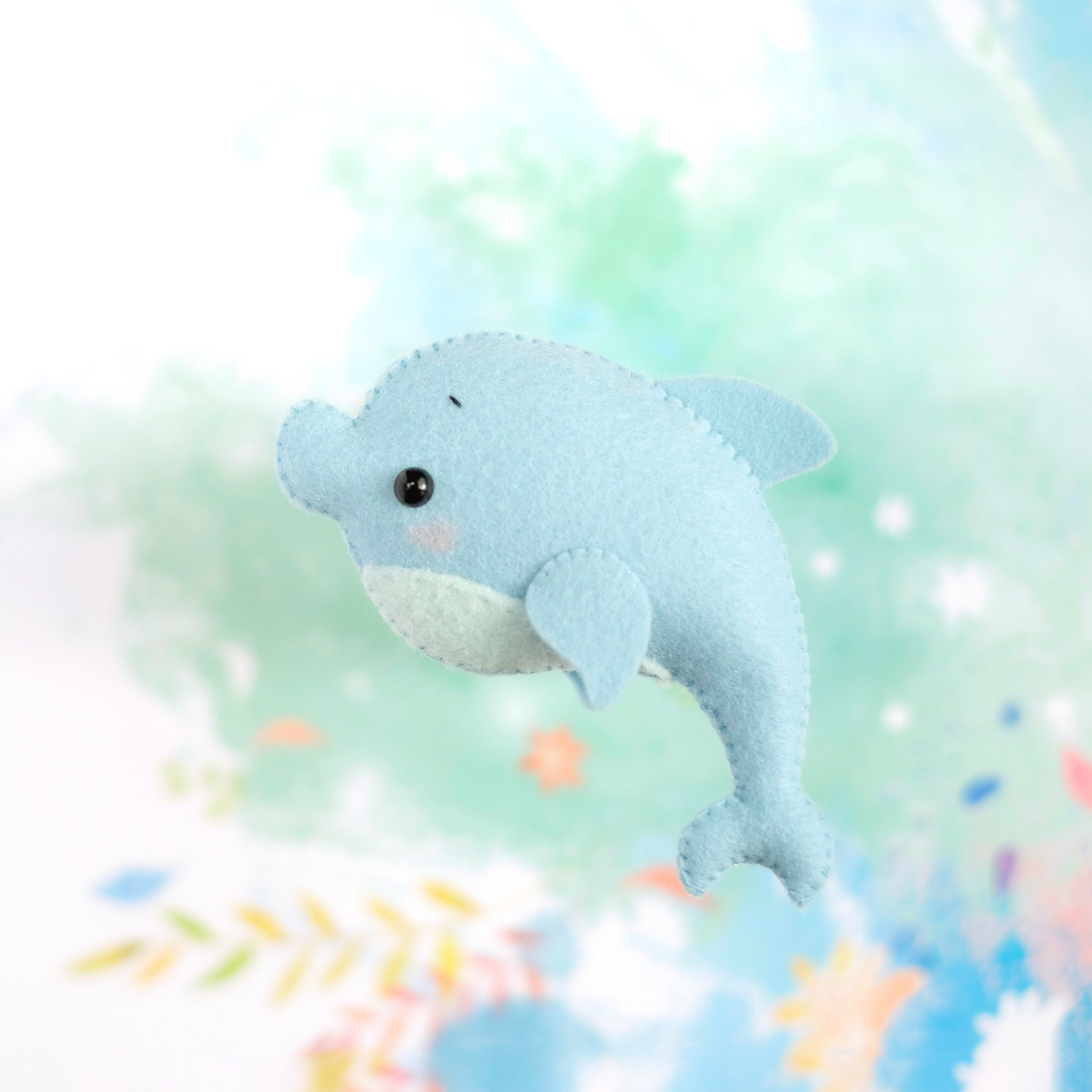 Dolphin Toy Sewing Pdf Pattern, Felt Sea Ocean Animal Sewing Tutorial ...