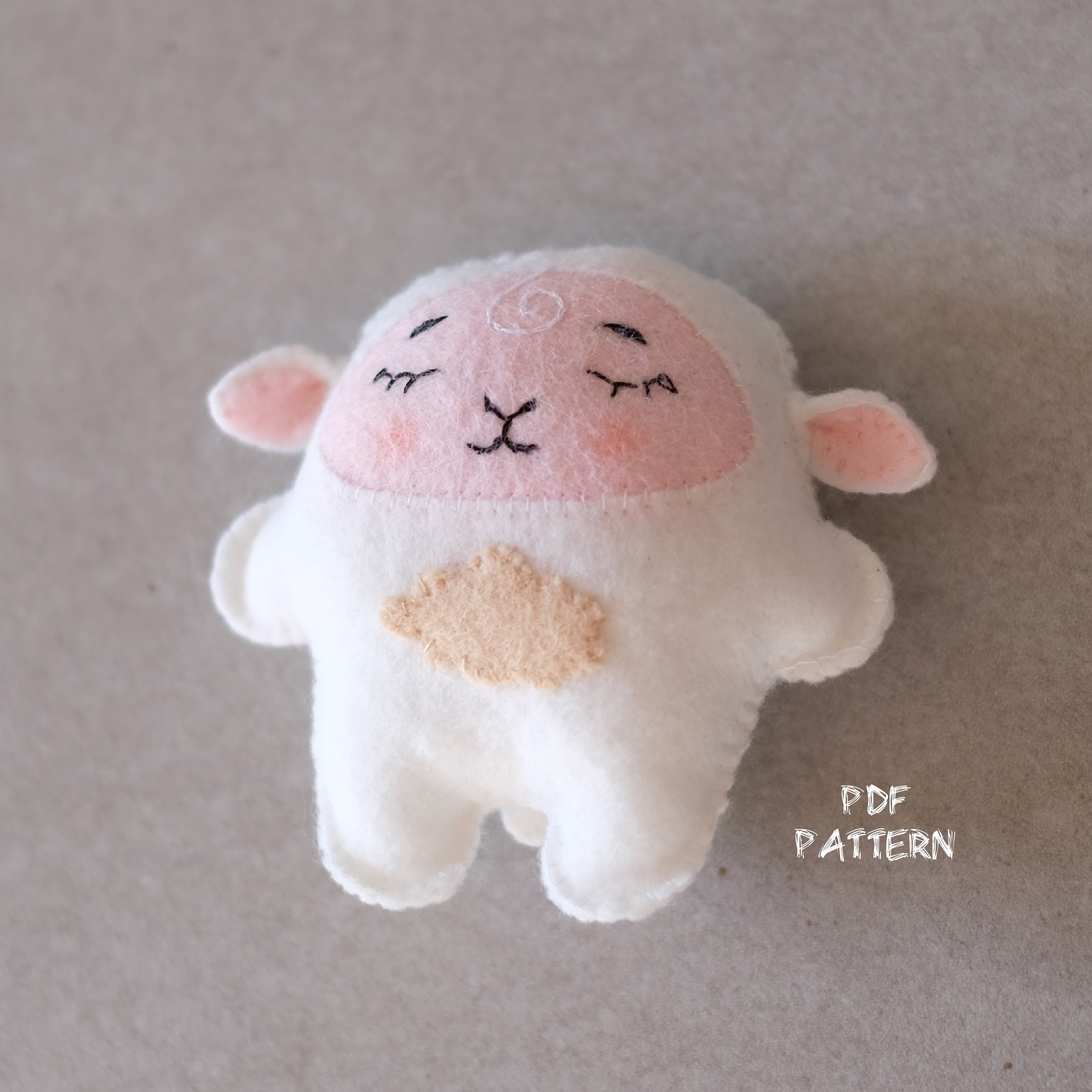 Felt Sheep Toy Sewing Pdf Pattern, Felt Sheep Ornament, Baby Crib ...