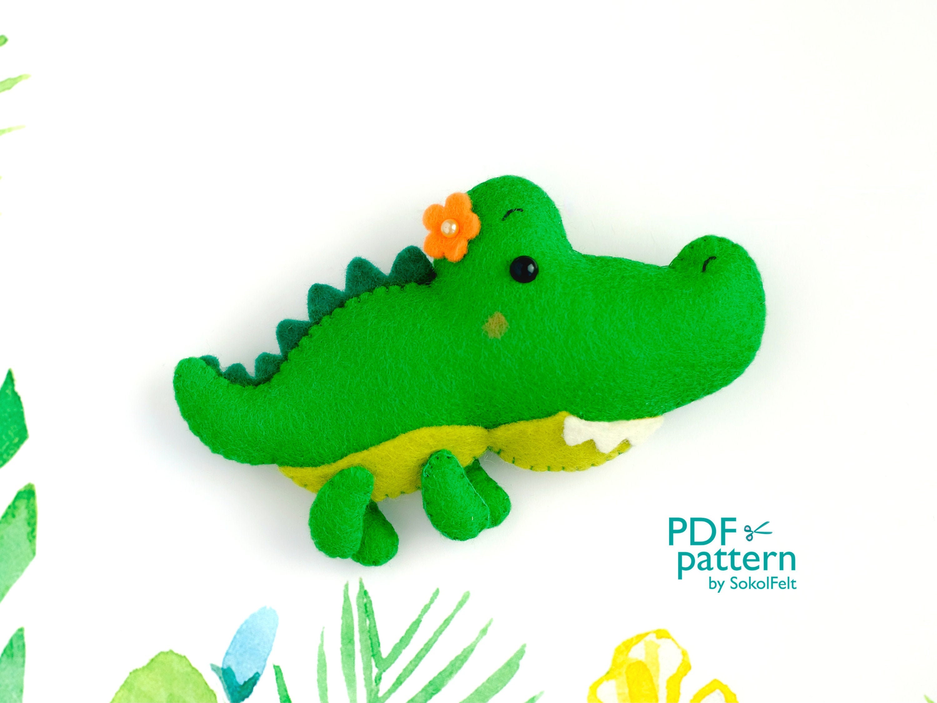 Crocodile Felt Toy Pdf And Svg Patterns, Australian Wild Animals ...