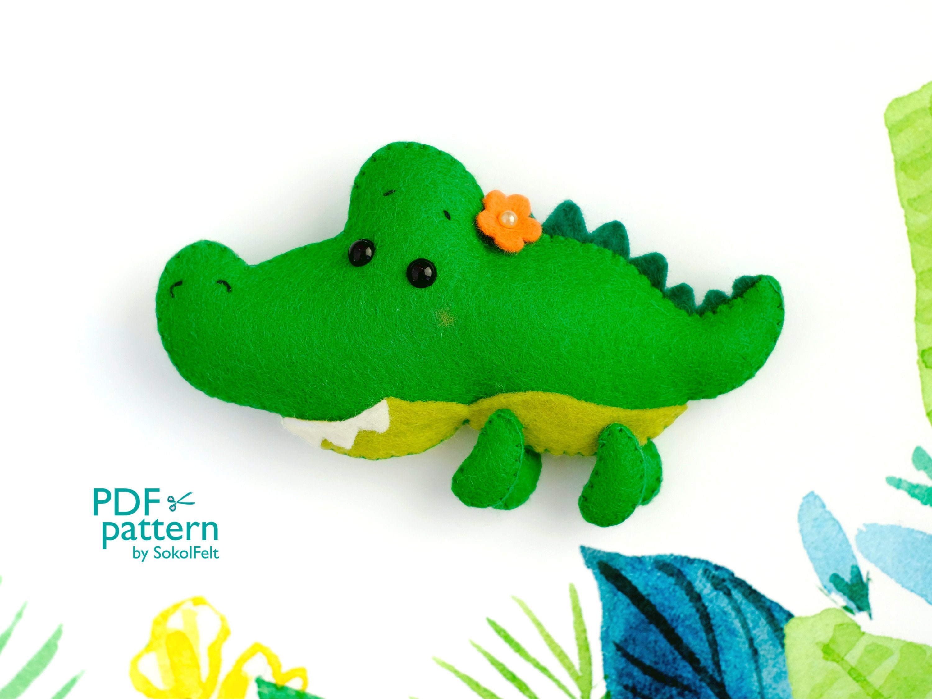 Crocodile Felt Toy Pdf And Svg Patterns, Australian Wild Animals ...