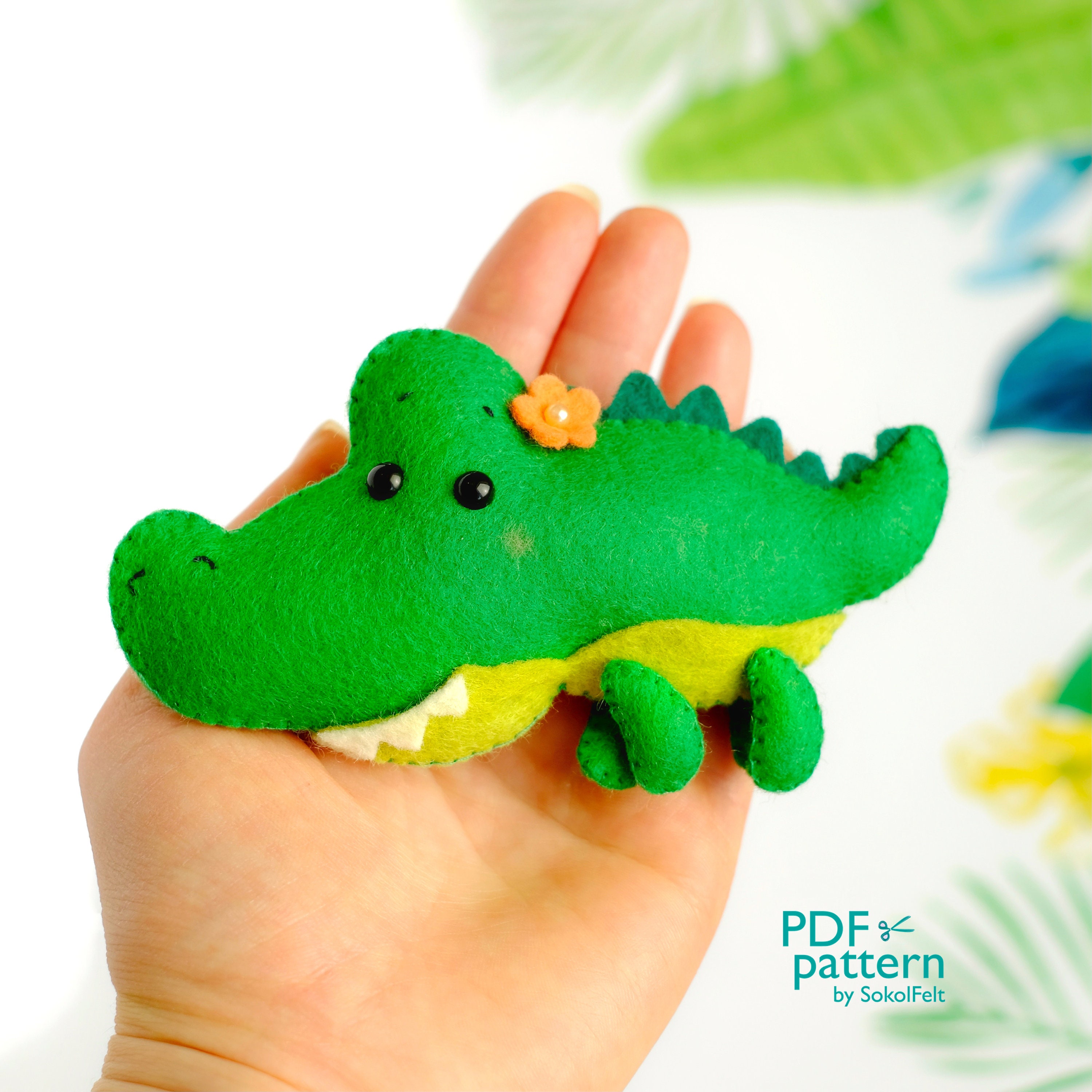 Crocodile Felt Toy Pdf And Svg Patterns, Australian Wild Animals ...